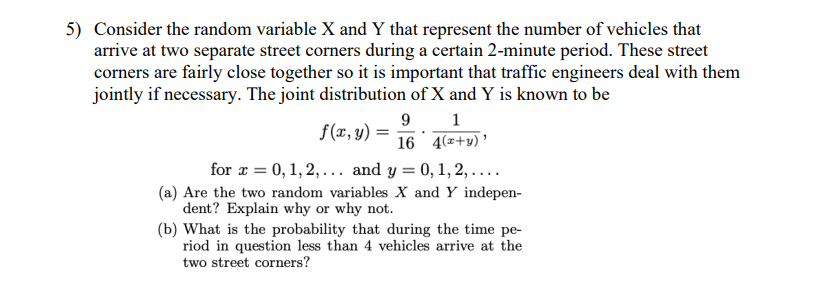 Solved Consider the random variable x ﻿and Y ﻿that represent | Chegg.com