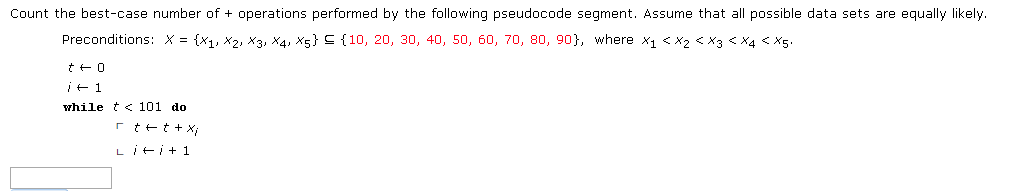 Solved Count the best-case number of + operations performed | Chegg.com