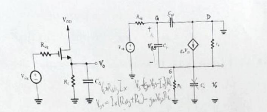 Solved A source follower is shown in the following. (a) | Chegg.com