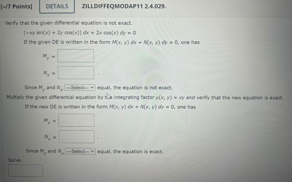 Solved [-17 Points] DETAILS ZILLDIFFEQMODAP11 2.4.029. | Chegg.com