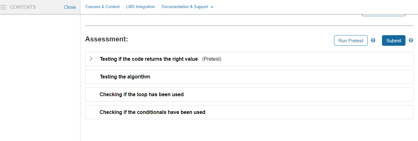 Solved CONTENTS Close Courses & Content LMS Integration | Chegg.com