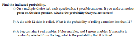 Solved Find the indicated probability. 4) On a multiple | Chegg.com