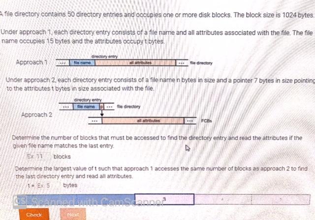 Solved A file directory contains 50 directory entries and | Chegg.com