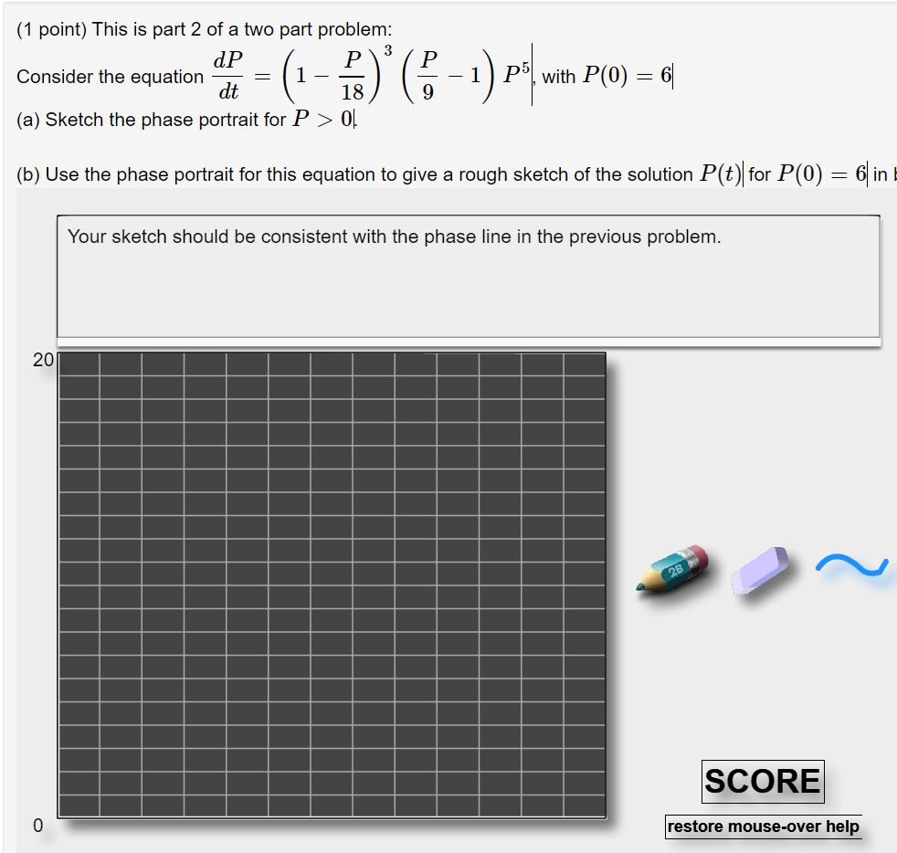 Solved (1 point) This is part 2 of a two part problem: 3 dP | Chegg.com