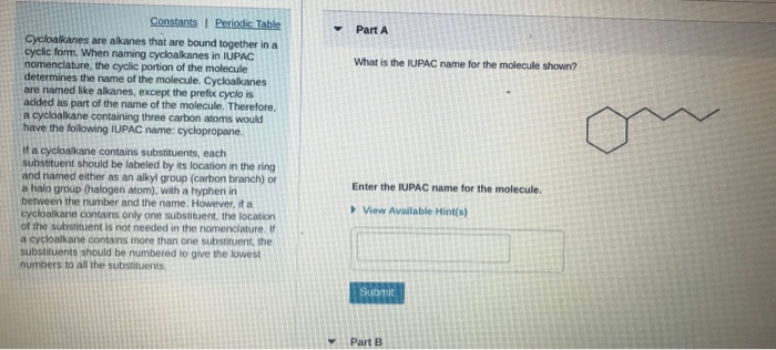 Solved Part A Sort each of the molecules shown into the bin | Chegg.com
