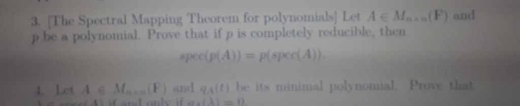 Solved u for polynomials) Let A M p be a polynomial. Prove | Chegg.com