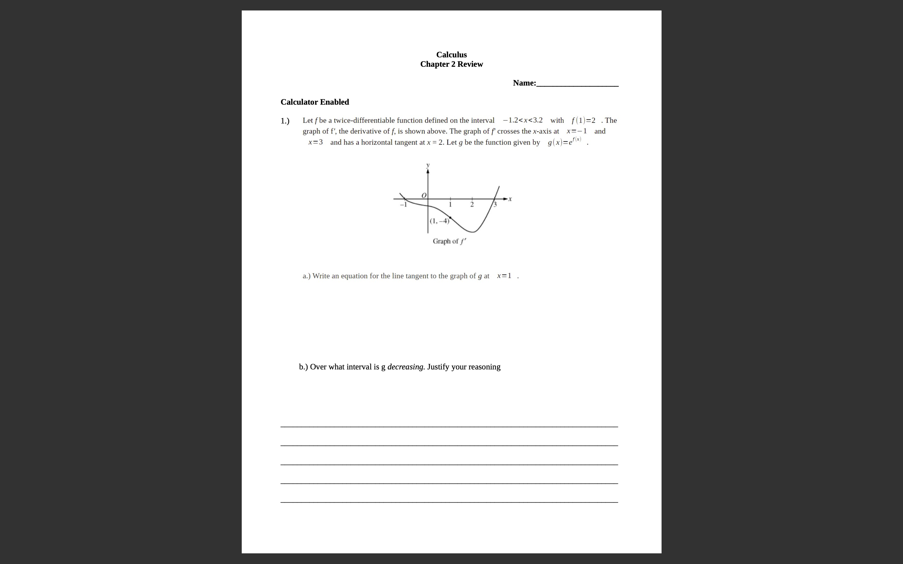 Solved 1 Let F Be A Twice Differentiable Function Defined