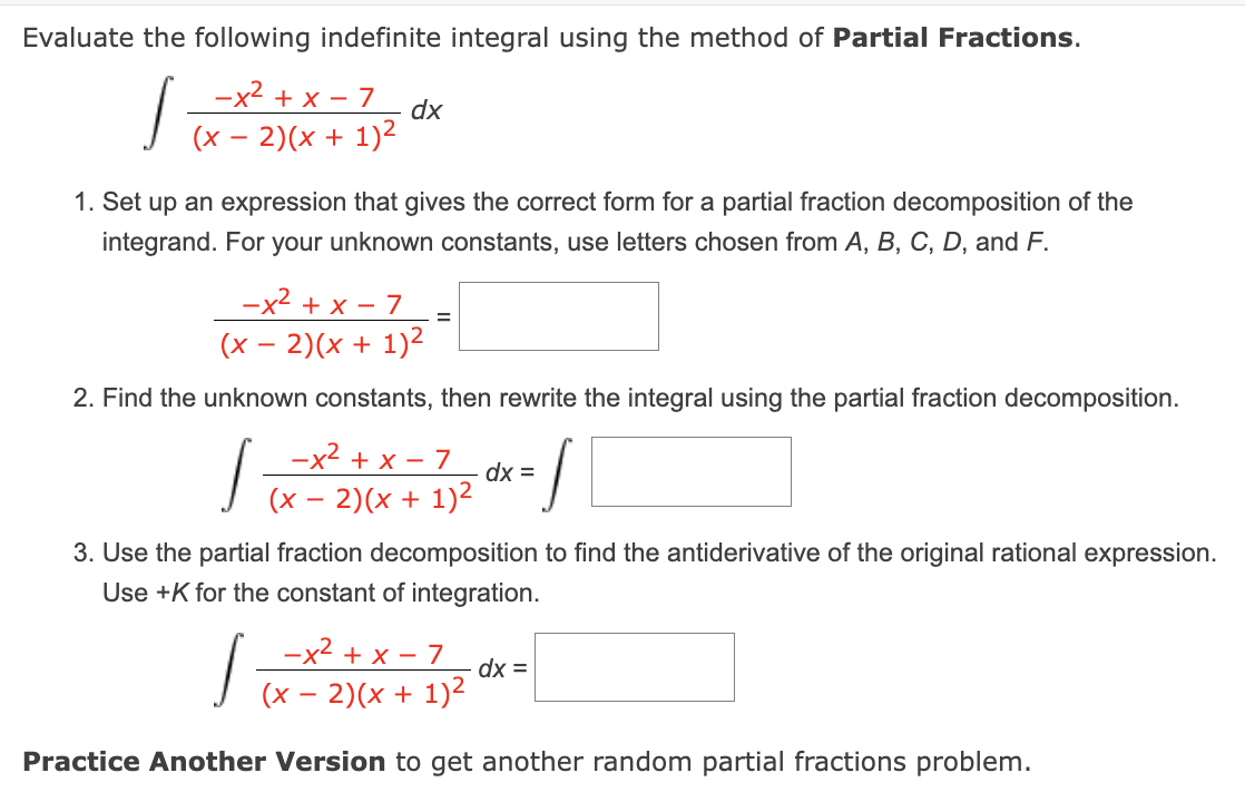 Solved Evaluate the following indefinite integral using the | Chegg.com