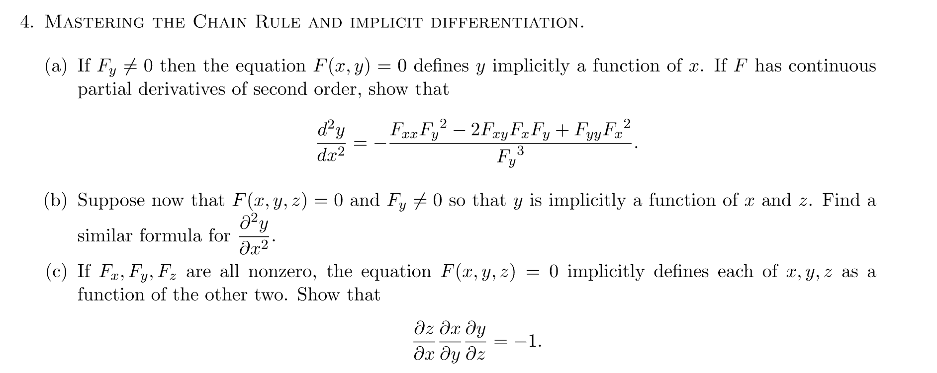 4. MASTERING THE CHAIN RULE AND IMPLICIT | Chegg.com