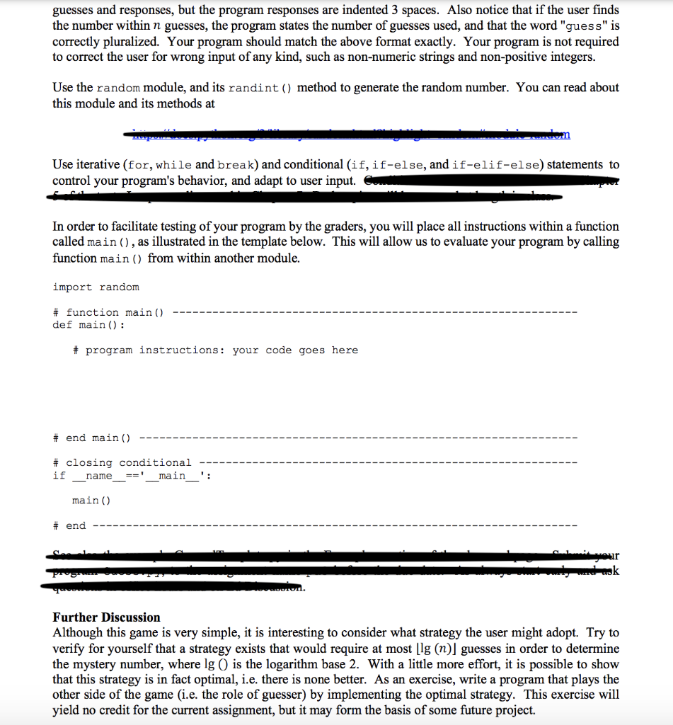 Solved In this assignment you will write a Python program | Chegg.com