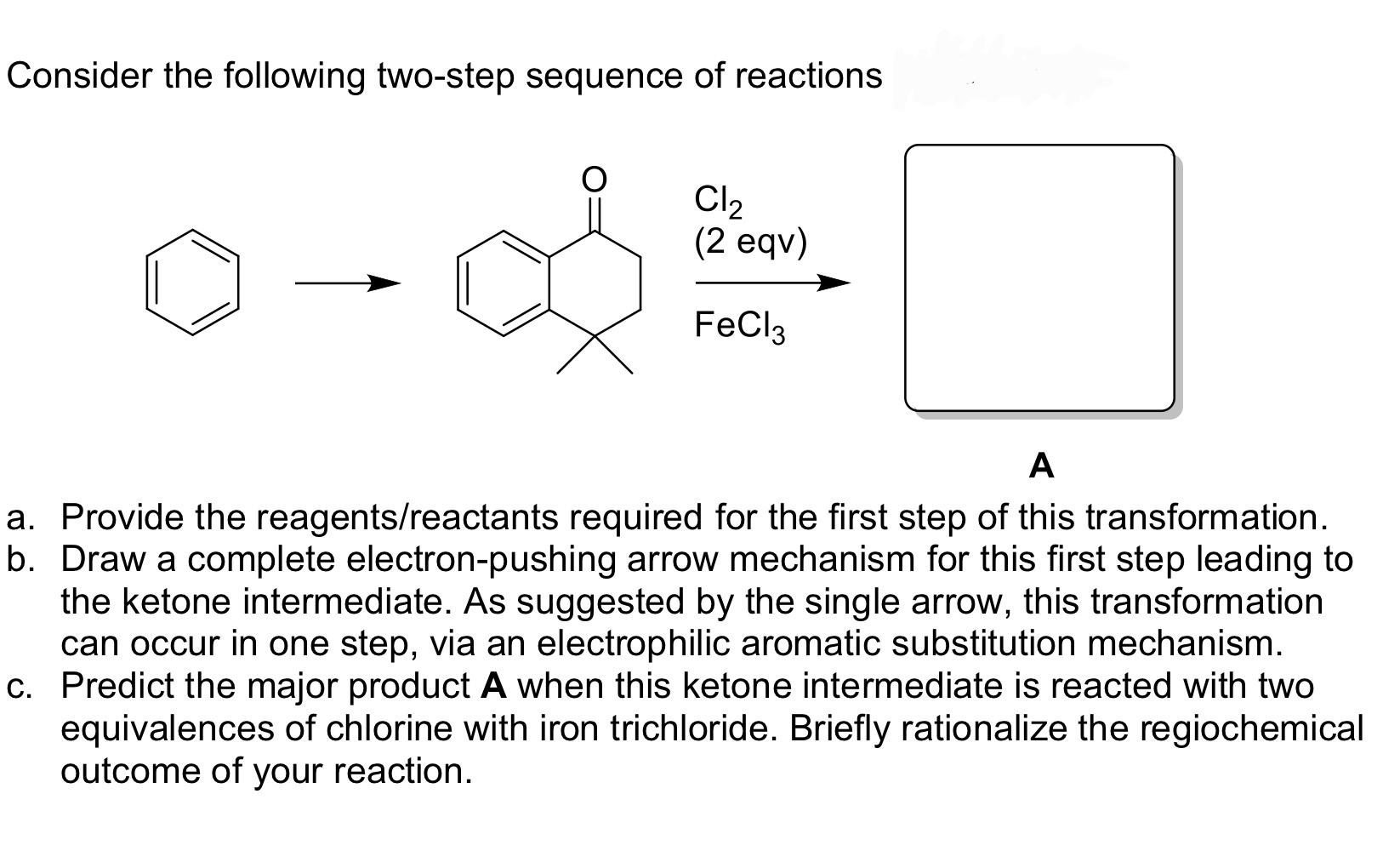 Solved Consider the following two-step sequence of reactions | Chegg.com