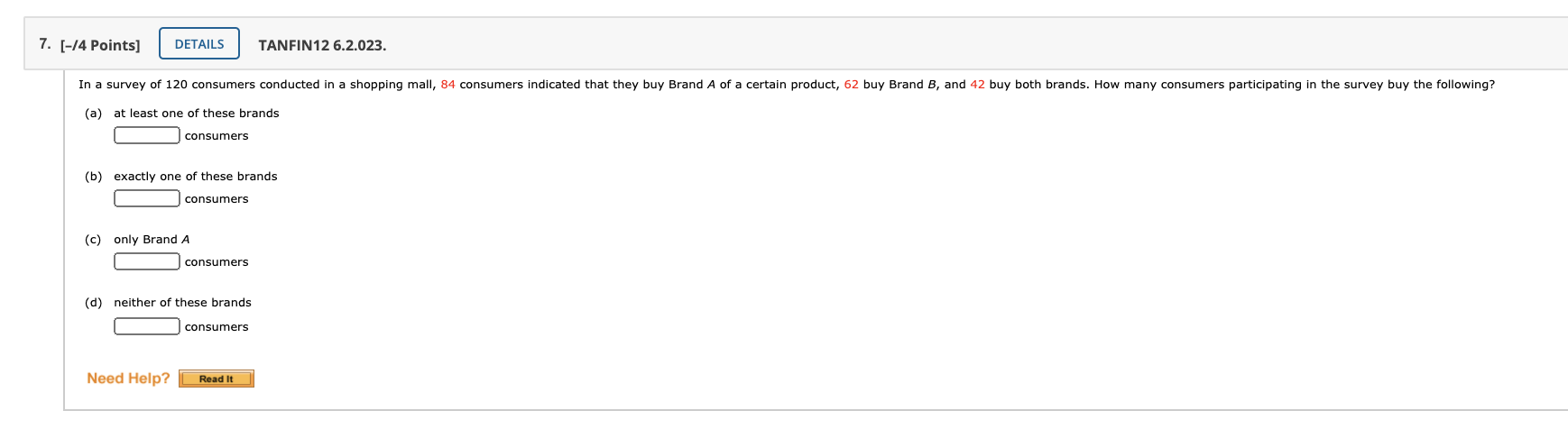 Solved 7. [-14 Points) DETAILS TANFIN12 6.2.023. In a survey | Chegg.com Solved 7. [-14 Points) DETAILS TANFIN12 6.2.023. In a survey | Chegg.com