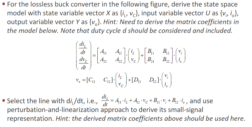 Solved • For the lossless buck converter in the following | Chegg.com