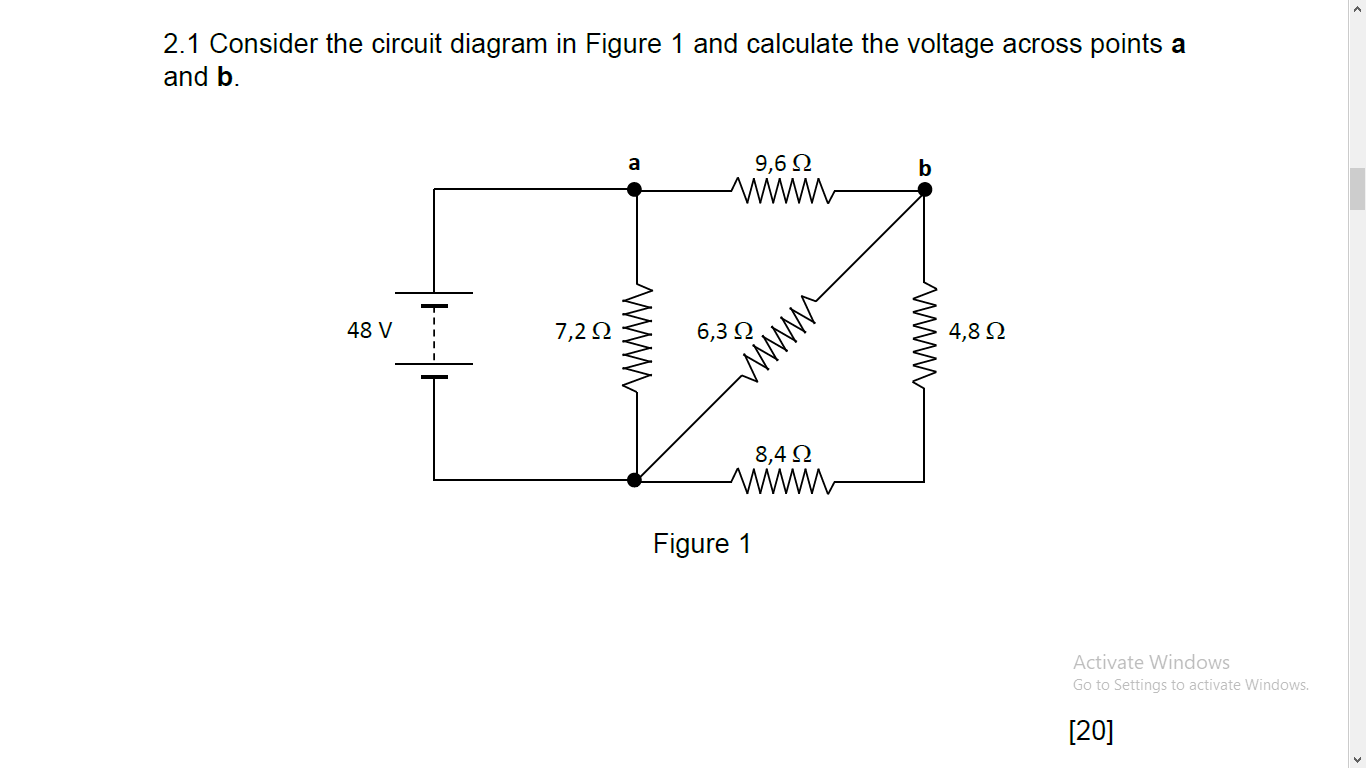 Consider The Circuit Iin The Diagram Find I1 Solved Consider