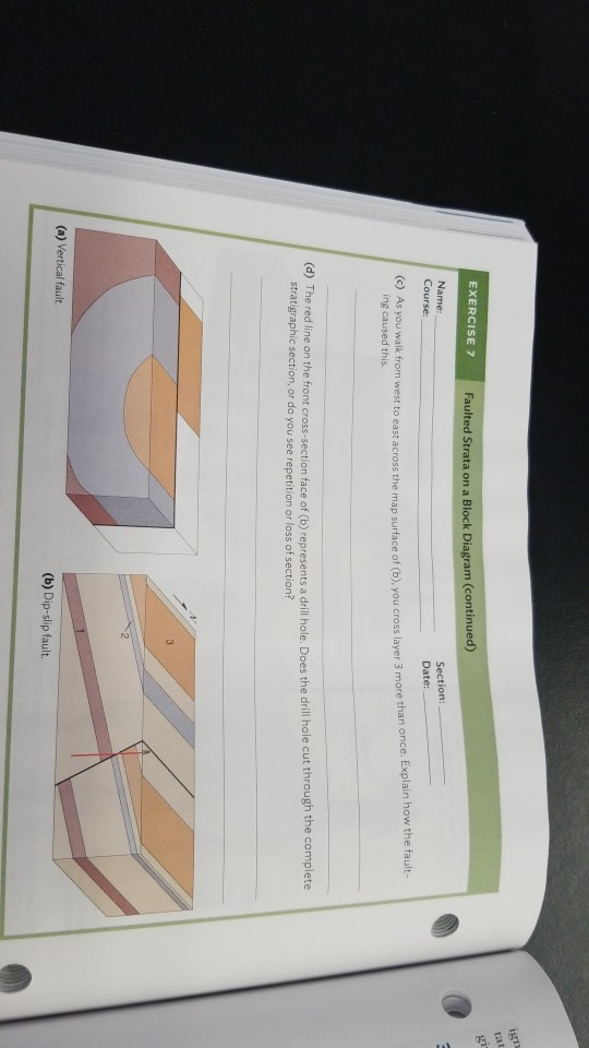 Solved gi EXERCISE 7 Faulted Strata on a Block Diagram | Chegg.com