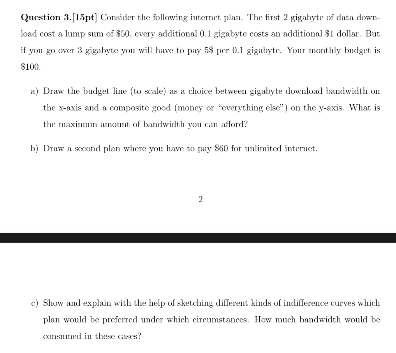 Solved Question 3.[15pt] Consider the following internet | Chegg.com