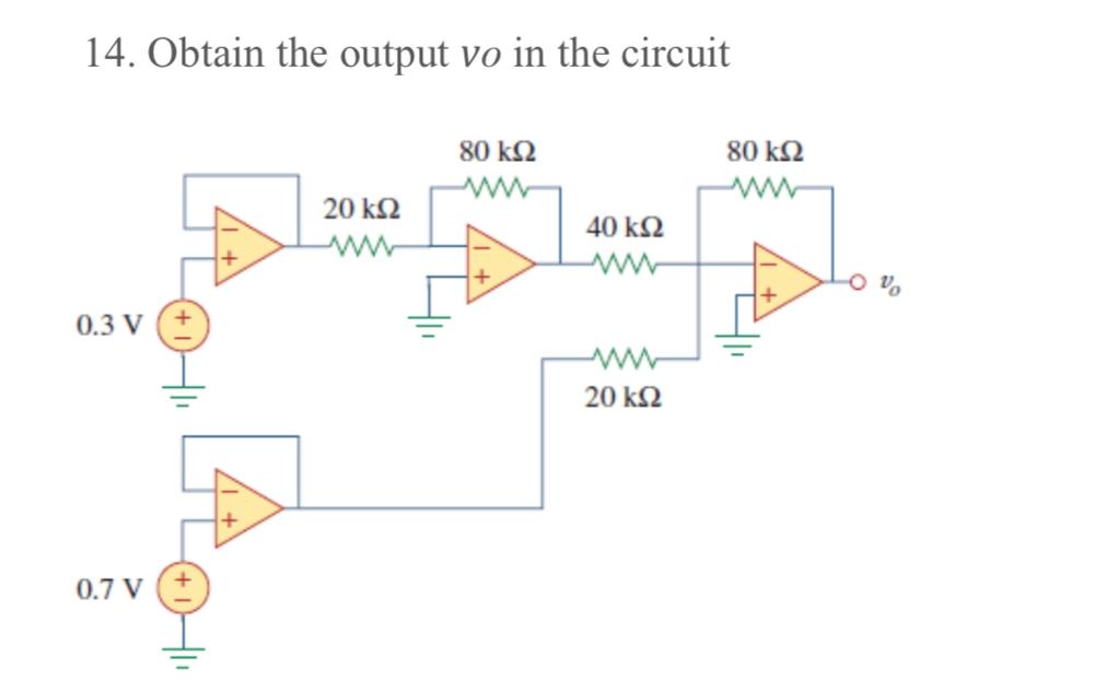Solved 14. Obtain the output vo in the circuit | Chegg.com