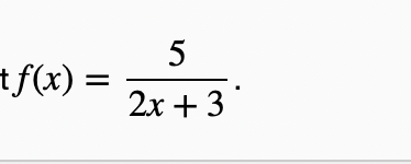 Solved f(x)=52x+3 ﻿FIND F^1(X) | Chegg.com