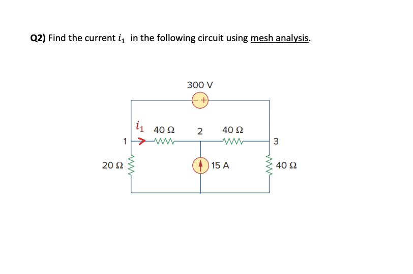 Solved Q2) Find the current i1 in the following circuit | Chegg.com