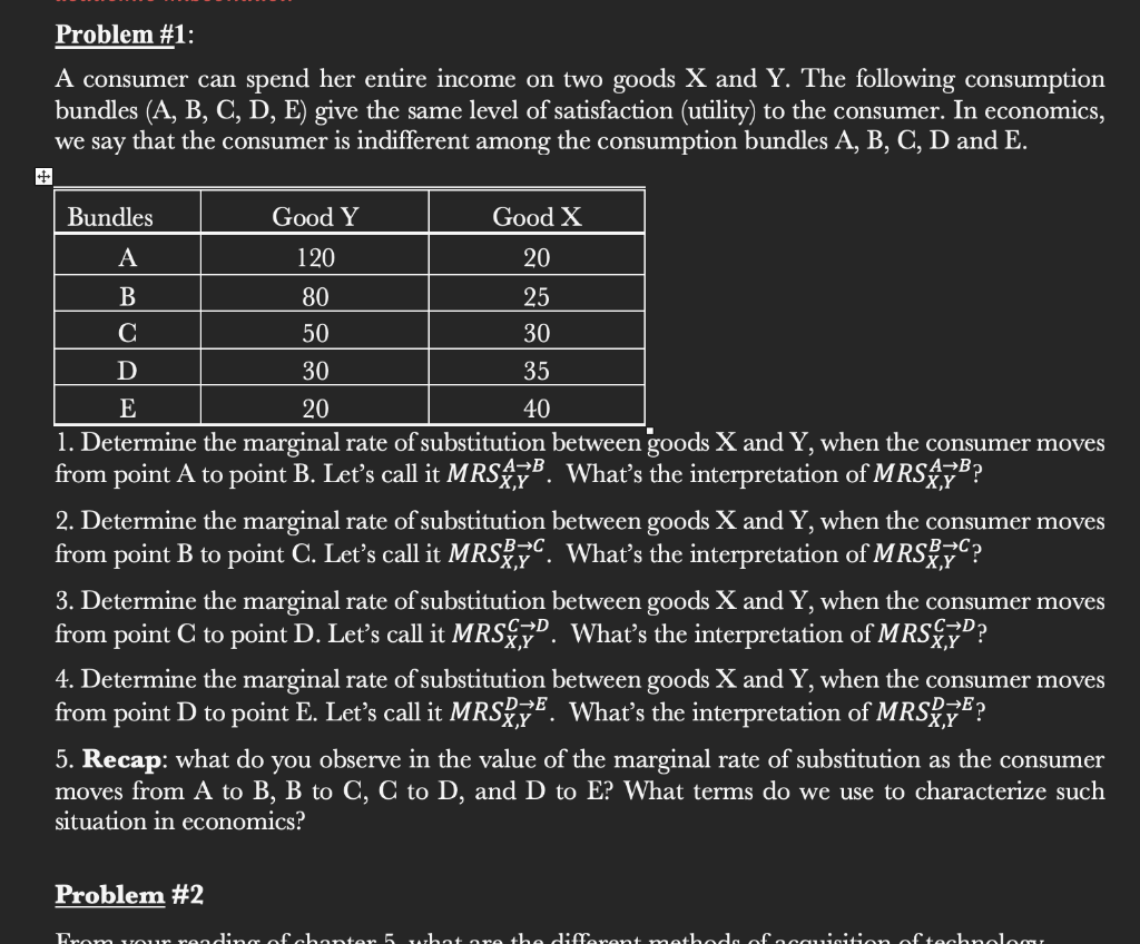 [Solved]: Problem #1: A consumer can spend her entire inco