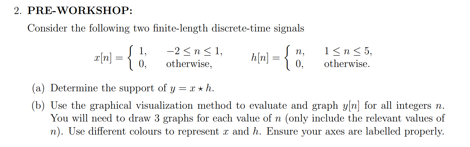 Solved 2. PRE-WORKSHOP: Consider the following two | Chegg.com