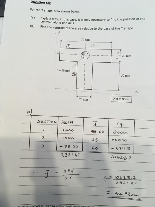 Solved For the T shape area shown below: (a) Explai (b) n | Chegg.com