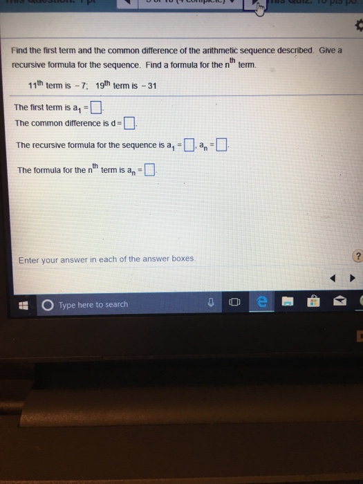 Solved Find the first term and the common difference of the | Chegg.com