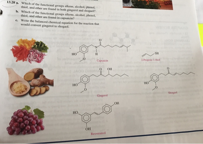 Solved 13.28 . Which of the functional groups alkene, | Chegg.com