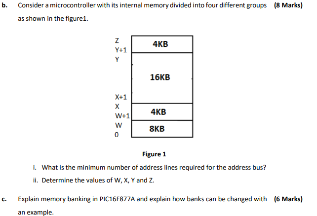 Solved b. Consider a microcontroller with its internal | Chegg.com