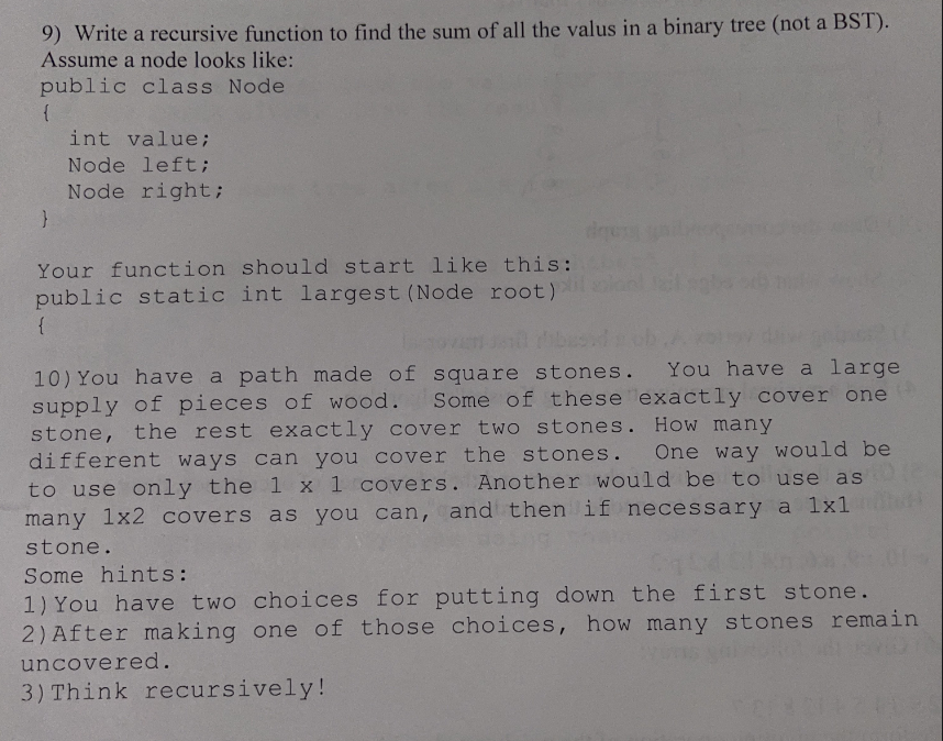Solved 9) Write a recursive function to find the sum of all | Chegg.com