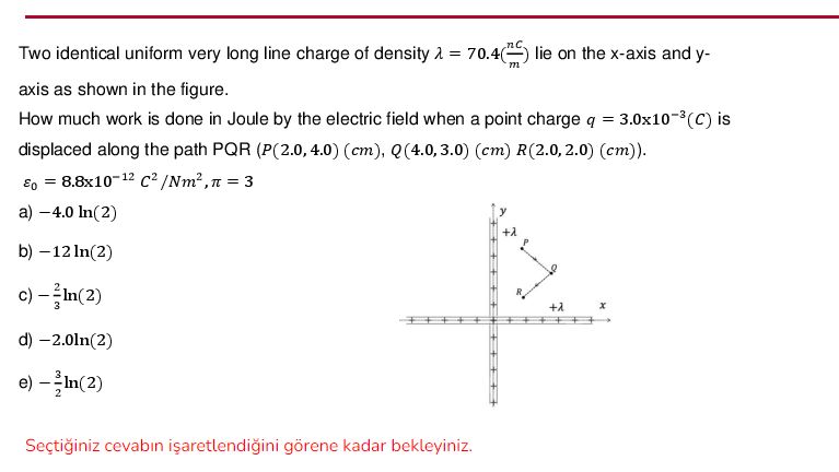 Solved Two identical uniform very long line charge of | Chegg.com