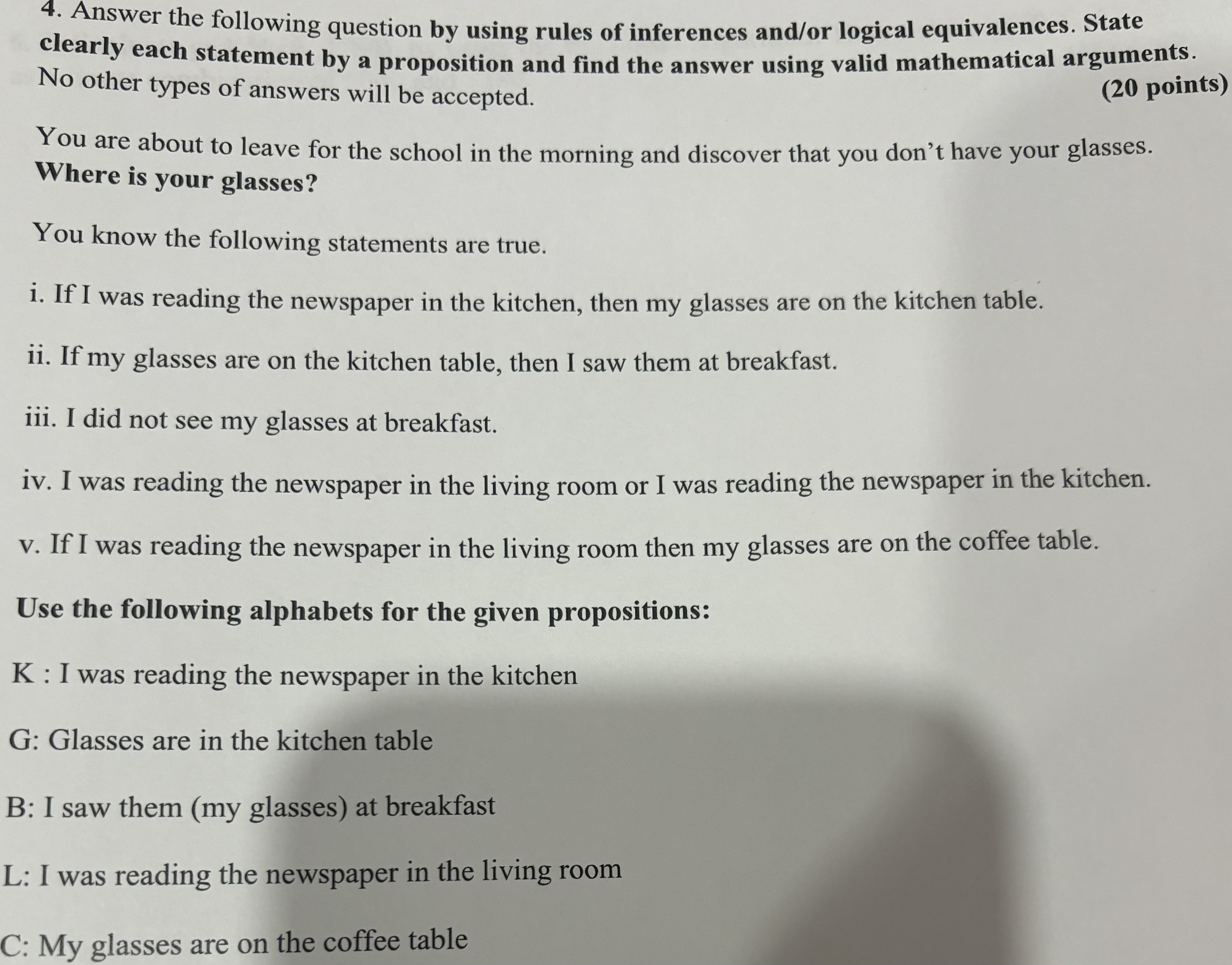 Solved 4 Answer The Following Question By Using Rules Of