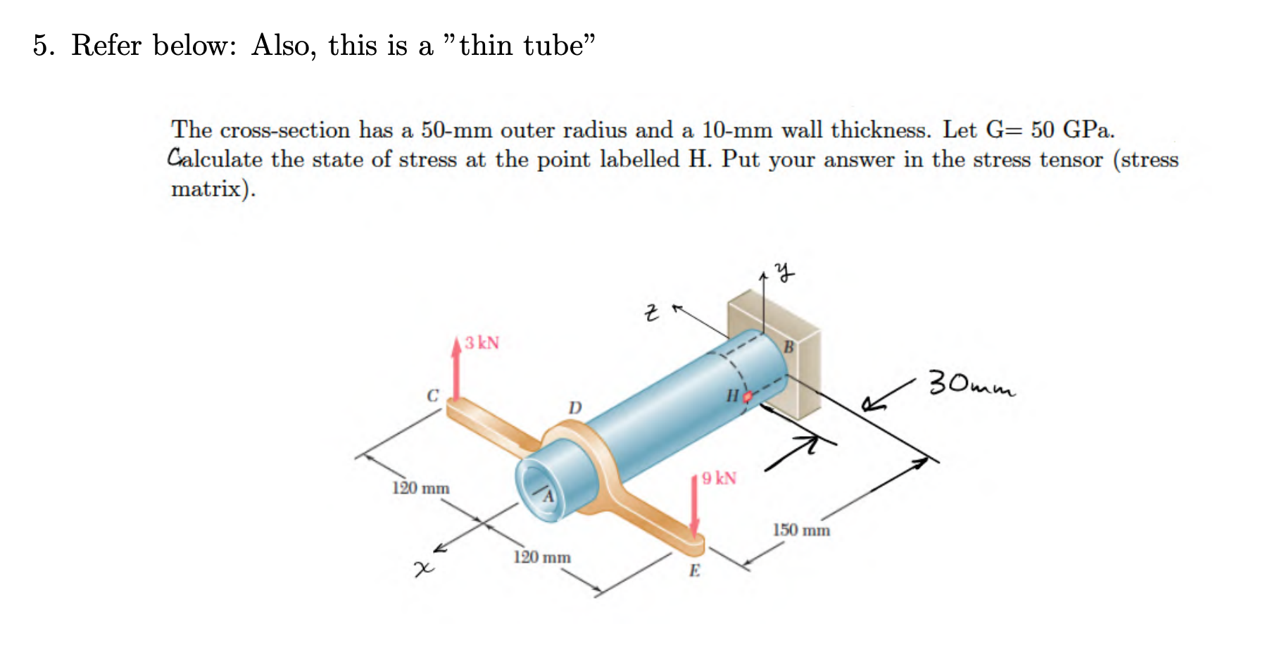 Solved 5. Refer below: Also, this is a "thin tube” The | Chegg.com