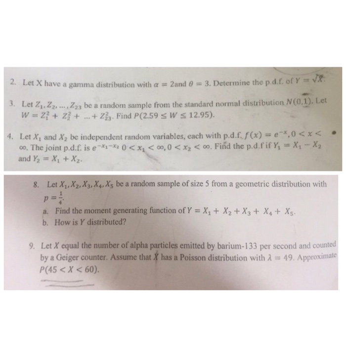 Solved Let X have a gamma distribution with alpha = 2 and | Chegg.com