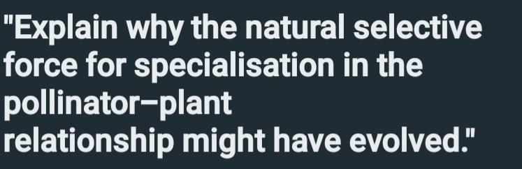 Solved "Explain why the natural selective force for | Chegg.com