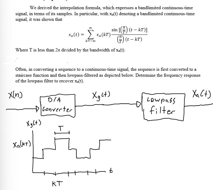 Solved We derived the interpolation formula, which expresses | Chegg.com