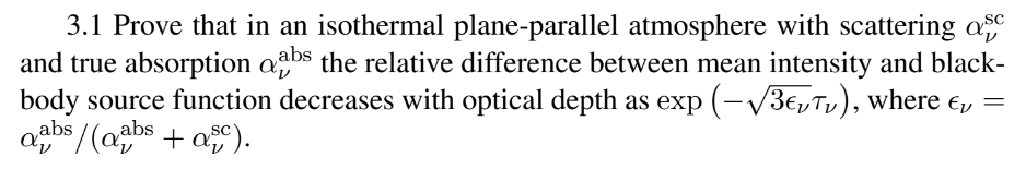 3.1 Prove that in an isothermal plane-parallel | Chegg.com