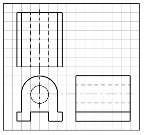 Solved Create three views of each of the attached | Chegg.com