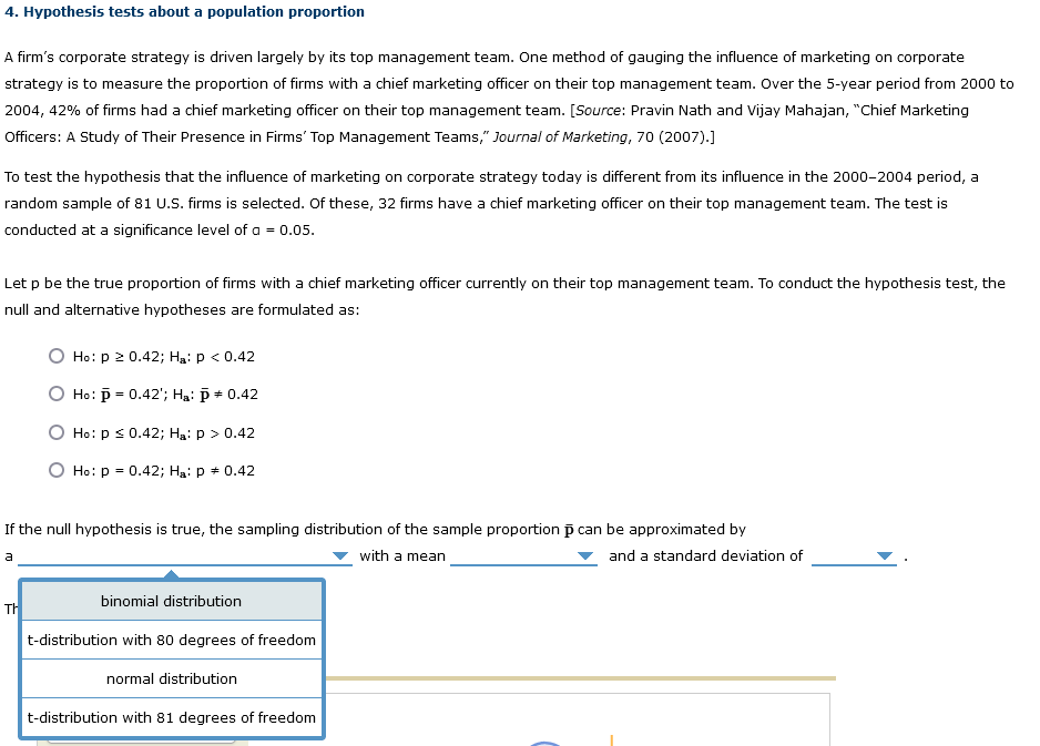 Solved 4. Hypothesis tests about a population proportion A | Chegg.com