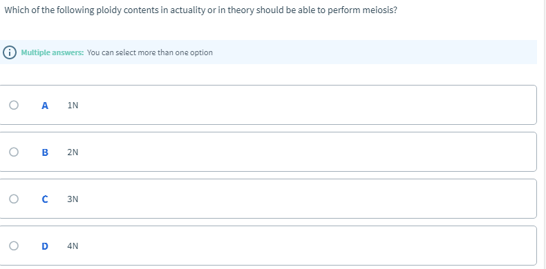 Solved Which of the following ploidy contents in actuality | Chegg.com