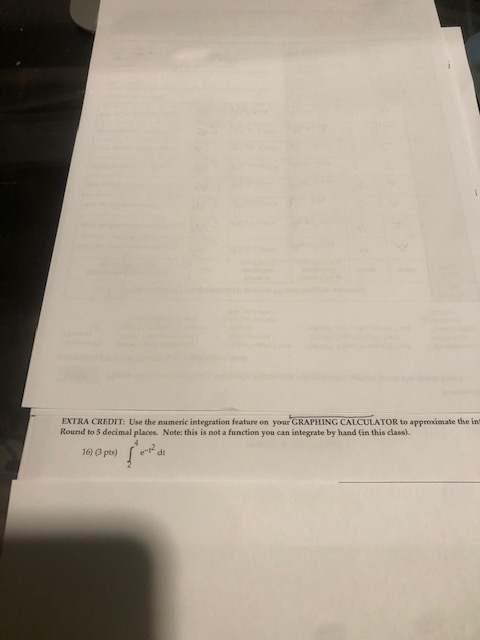Solved EXTRA CREDIT: Use the numeric integration feature on | Chegg.com