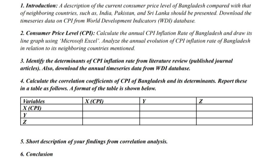 Solved 1. Introduction: A description of the current | Chegg.com