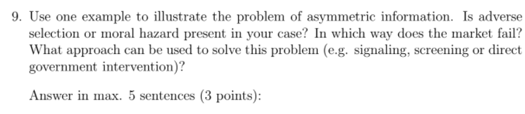 Solved 9. Use one example to illustrate the problem of | Chegg.com