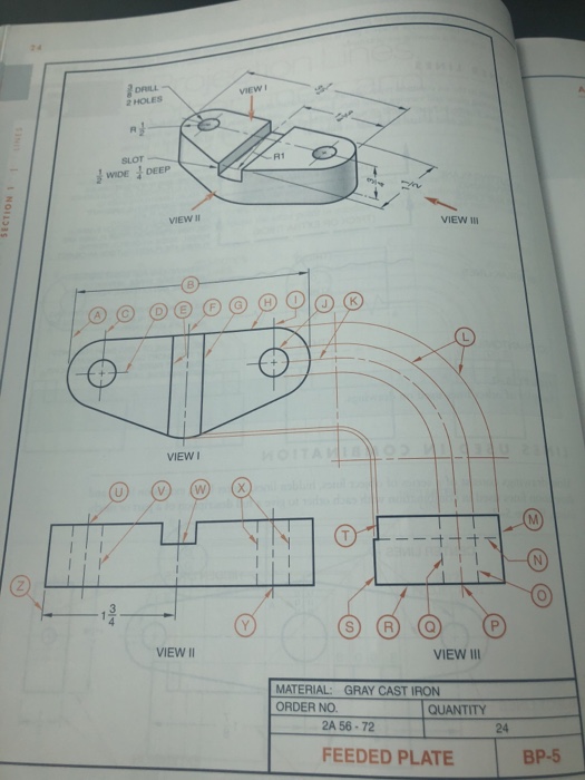 Solved 6. Study the Feeder Plate, BP-5. Locate and name each | Chegg.com