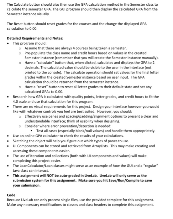 Solved Description Write a Java GUI program that will serve | Chegg.com Solved Description Write a Java GUI program that will serve | Chegg.com