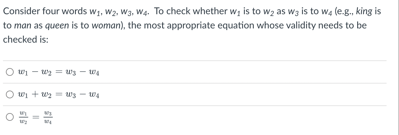 Solved Question1 Consider the word embeddings of restaurant, | Chegg.com