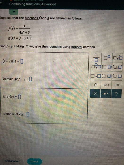 Solved Combining functions: Advanced uppose that the | Chegg.com