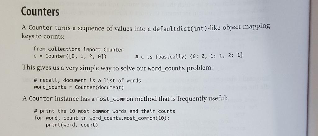 Solved Counters A Counter turns a sequence of values into a | Chegg.com