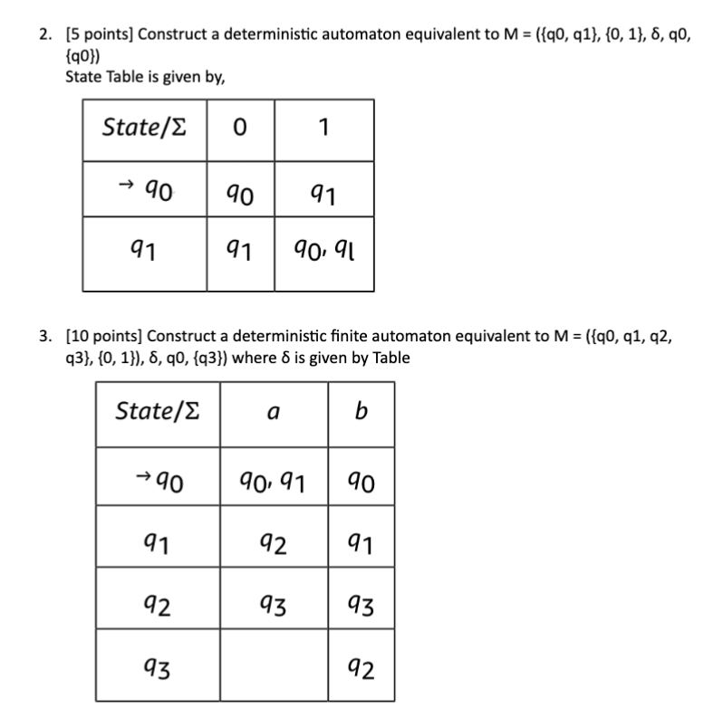 Solved [5 ﻿points] ﻿construct A Deterministic Automaton
