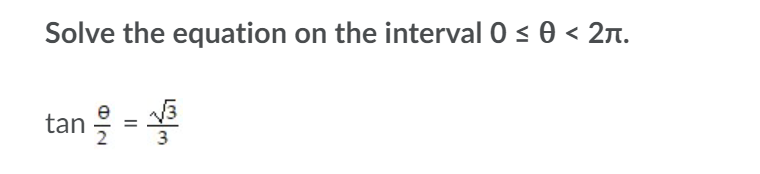 Solved Solve the equation on the interval 0 = 0